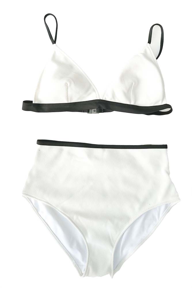 DAZE DAYZ / WHITE BIKINI SET HIGH WAIST – COLONY CLOTHING